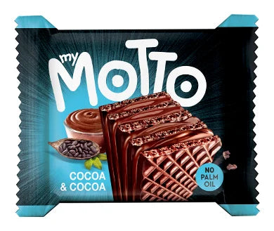 My Motto Cocoa & Cocoa Wafers 30G | Crispy Chocolate Snack – World Food ...