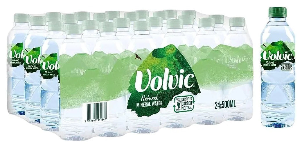 Volvic Natural Mineral Water Still 500ml - Case of 24 | Pure Hydration ...