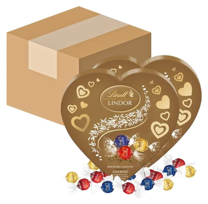 Lindt Lindor Heart Box Assorted Chocolates 200g - Case of 8 | Luxury ...