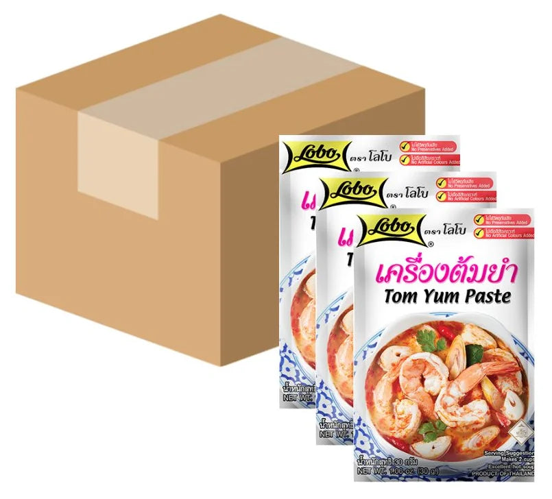 Lobo Tom Yum Paste Mix 30G (Case of 48) - Authentic Thai Flavour ...