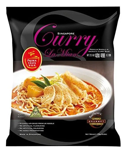 Prima Taste Curry La Mian 178G - Authentic Singaporean Instant Noodles ...