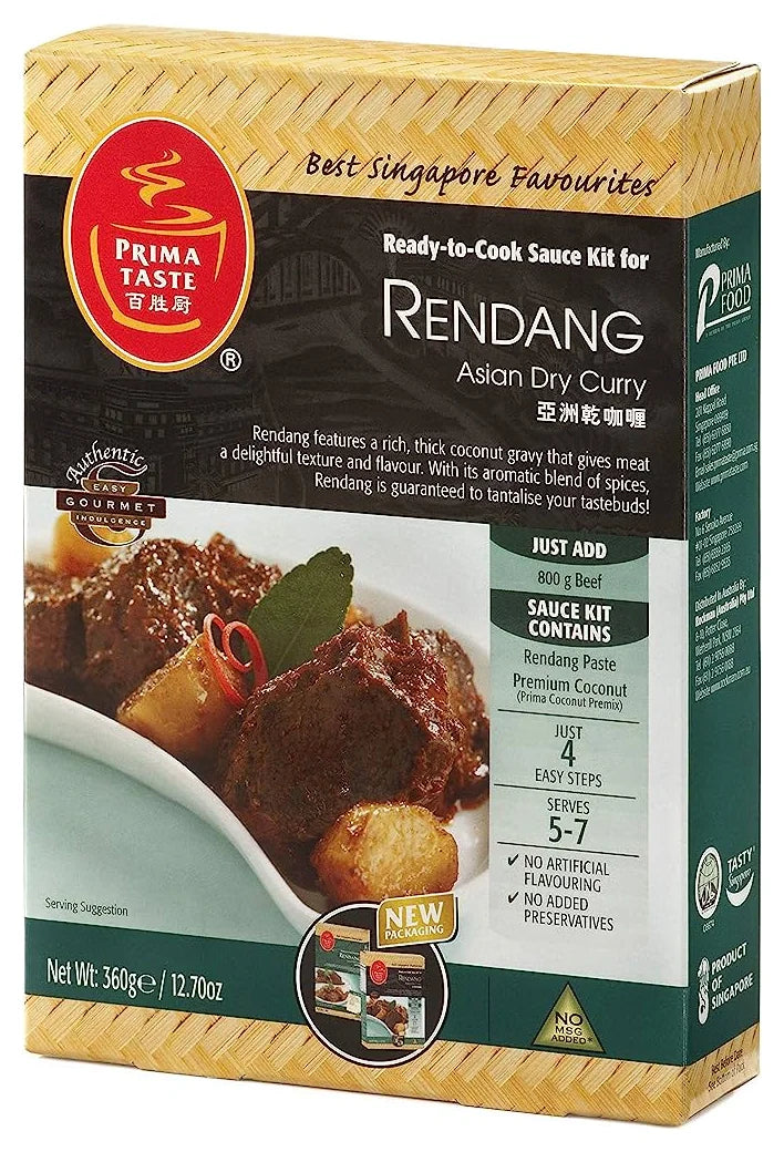Prima Taste Rendang Retail Pack 360G - Authentic Malaysian & Indonesian ...
