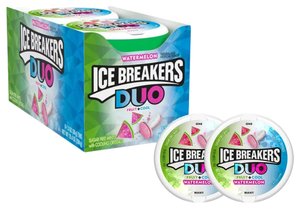 Ice Breakers Duo Watermelon Mints 36G (Case of 8) | Sugar-Free Breath ...