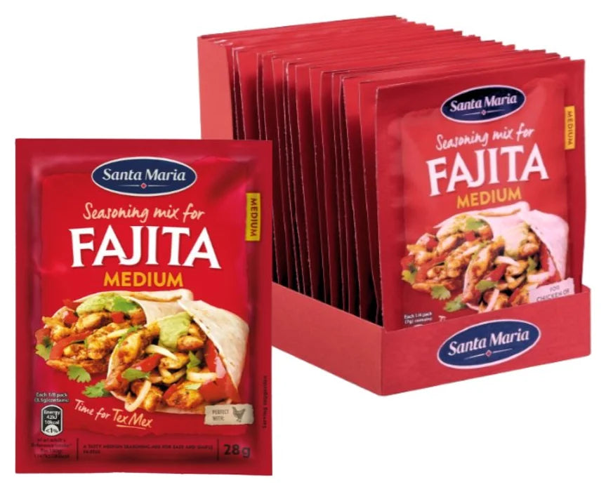 Santa Maria Fajita Medium Seasoning Mix 28G - Case of 20 | Authentic ...