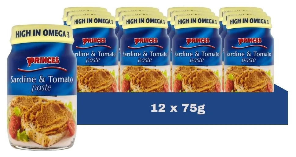 Princes Sardine & Tomato Paste 75G - Case of 12 | Food Cupboard – World ...