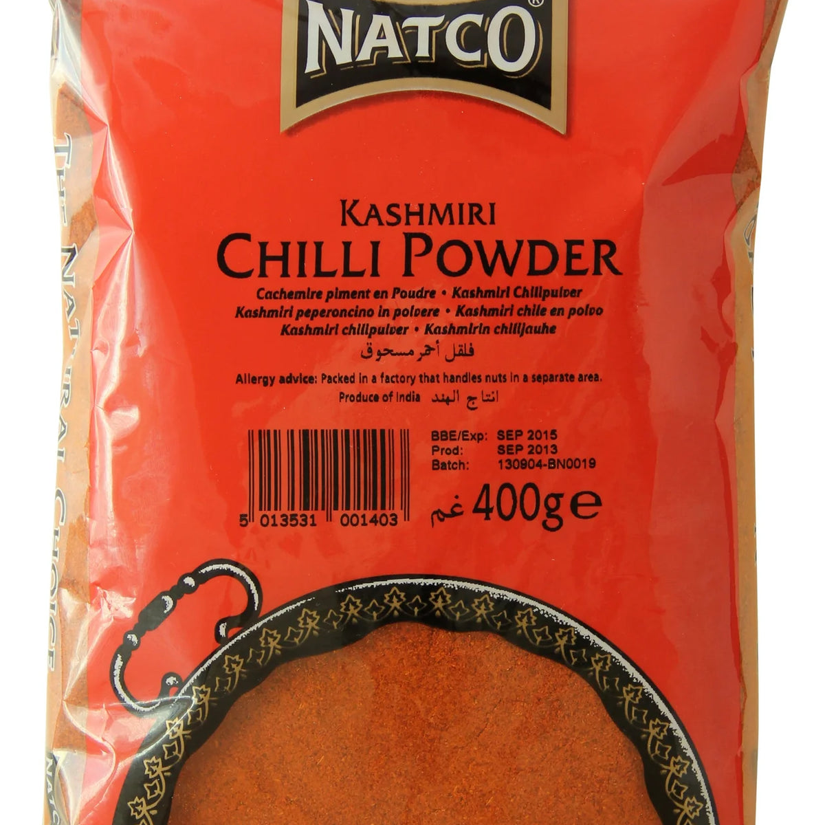 Natco Kashmiri Chilli Powder 400g | Mild Red Spice for Authentic Indian ...