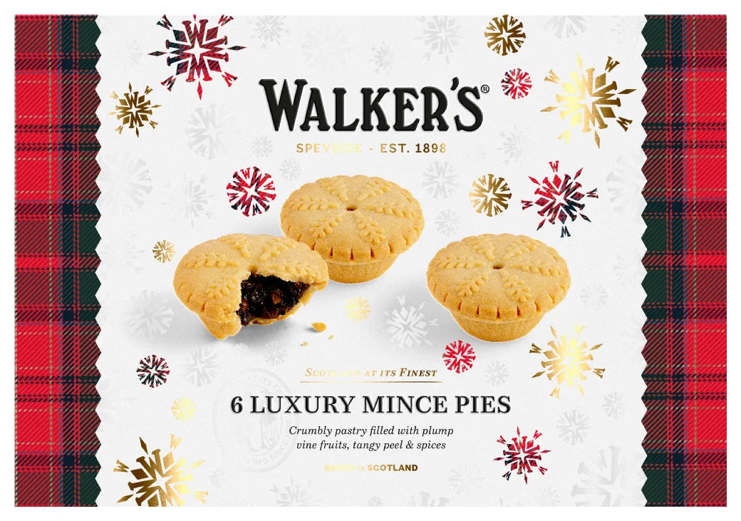 Walkers 6 Luxury Mince Pies 372G | Traditional British Christmas Treats ...