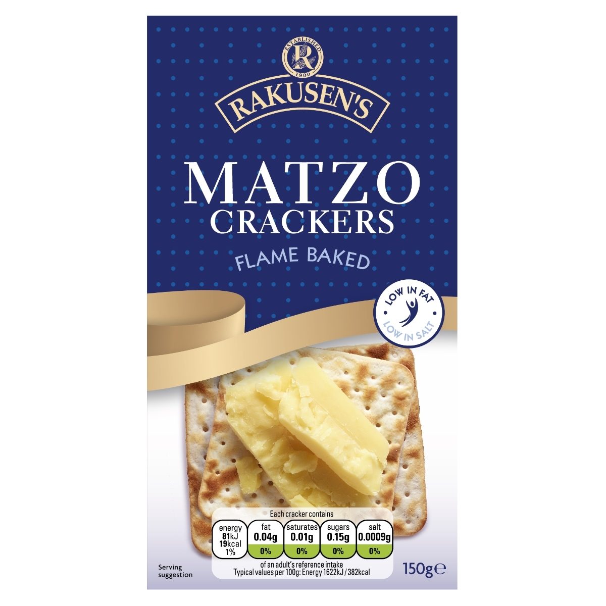 Rakusen's Matzo Crackers 150G - Crunchy & Delicious Bakery Snack ...