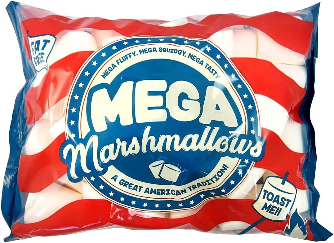 Mega Marshmallows 550G - Giant Fluffy Treats for Toasting & Baking ...