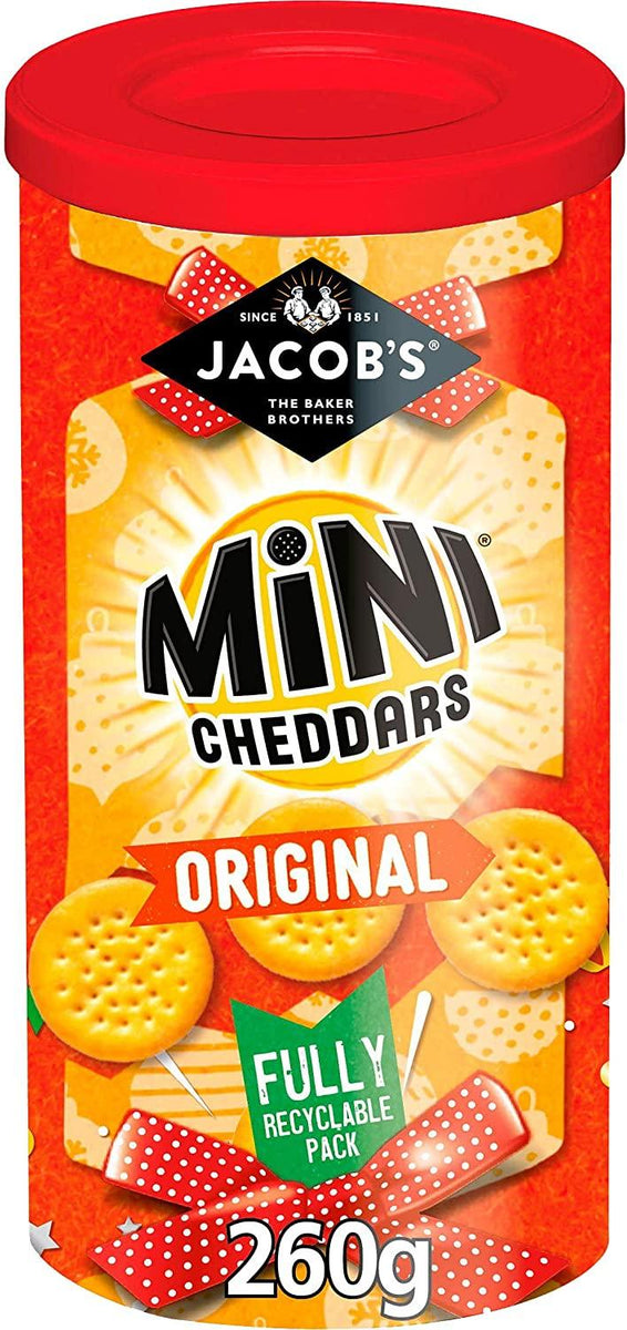 Jacob's Mini Cheddars Original Caddy 260G | Cheesy Crisps & Snacks ...